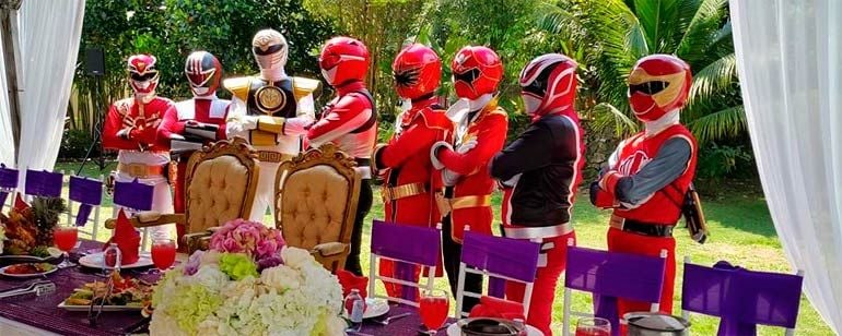 Los Power Rangers se convierten en los guardianes de esta boda ...