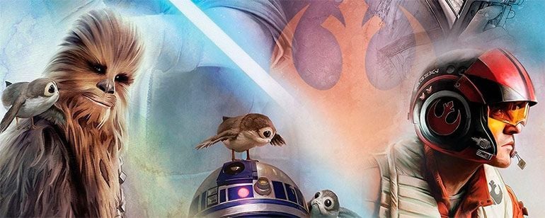 'Star Wars: Los últimos Jedi': Los porgs acompañan a Chewbacca y R2-D2 ...